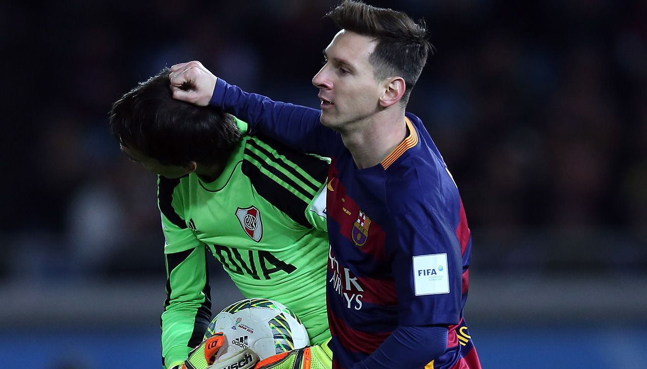 Messi tuvo un gran gesto con Marcelo Barovero - ESPN