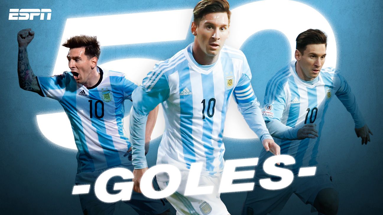 El goleador Lionel Messi llegó a 50 anotaciones con la albiceleste - ESPN