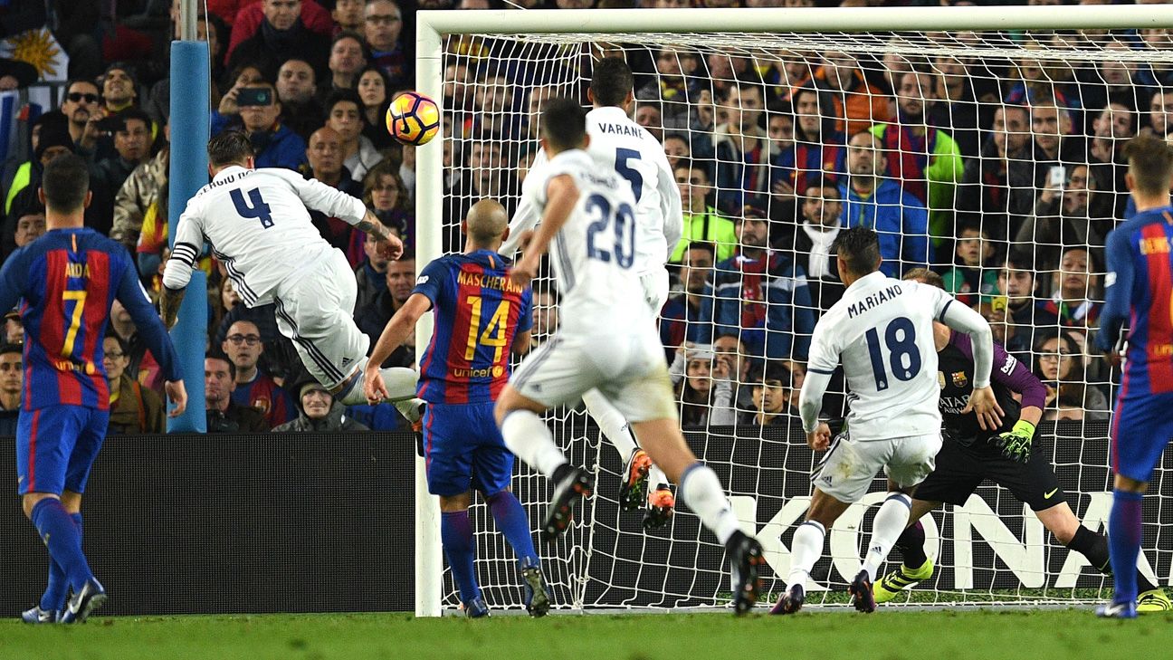 La leyenda de Sergio Ramos conquista el Camp Nou - ESPN