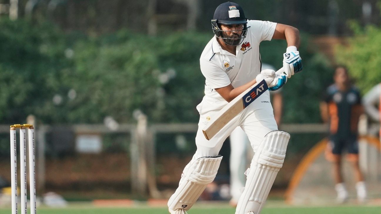 Rohit's Ranji return lasts 19 balls as he falls for 3 against J&K - ESPN