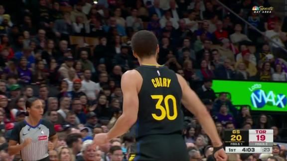 ¡Steph Curry levantando las manos! - ESPN Video