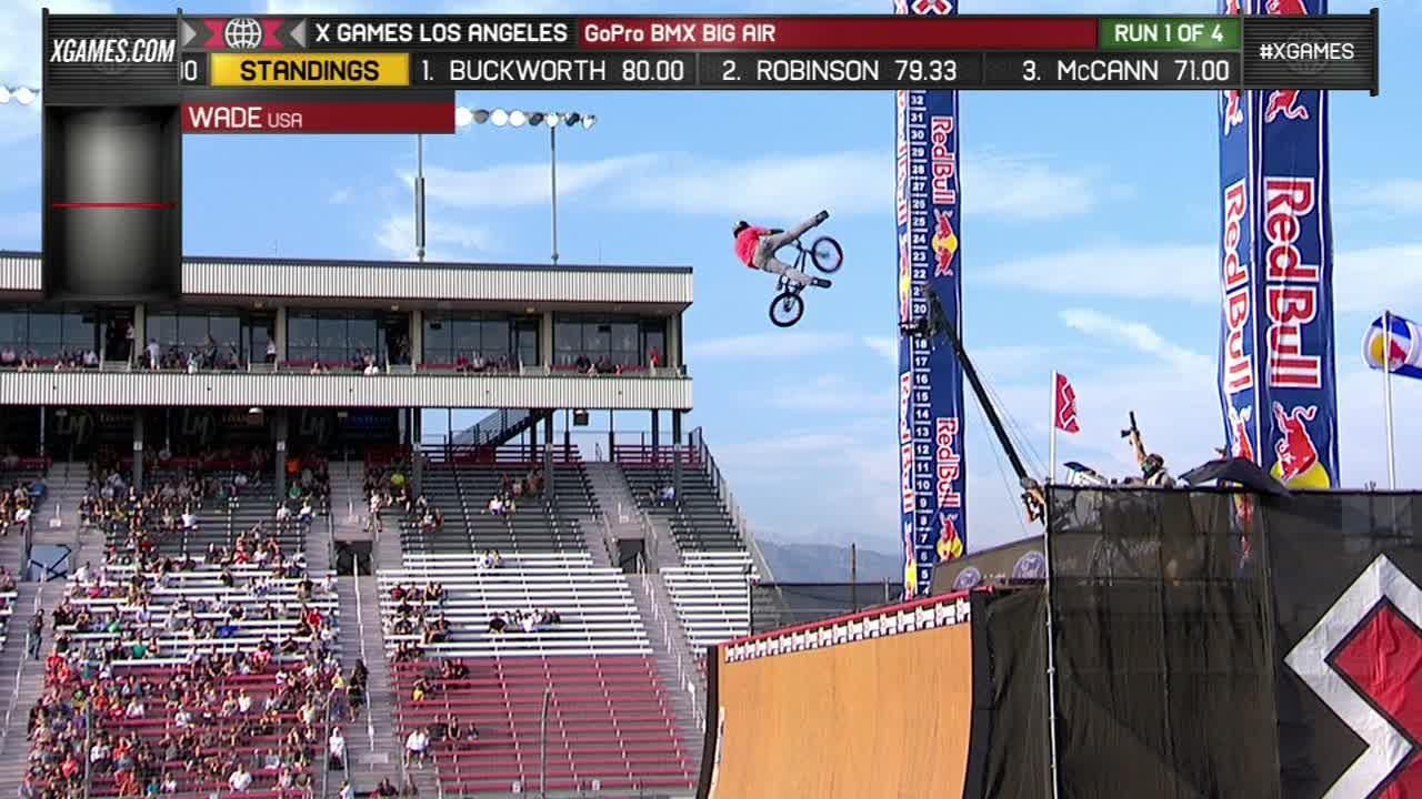 Morgan Wade, BMX Big Air Run 1 - ESPN Video