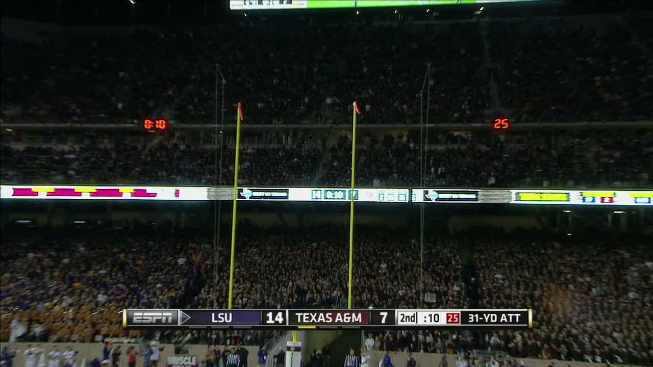 2Q LSU T. Domingue 31 yd FG GOOD - ESPN Video