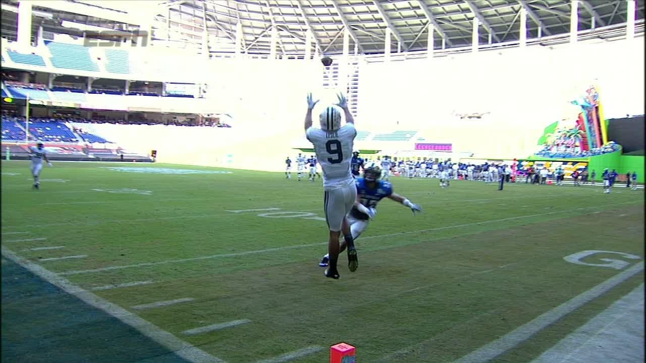 2Q BYU C. Stewart pass,to J. Leslie for 23 yds for a TD, (T. Samson ...