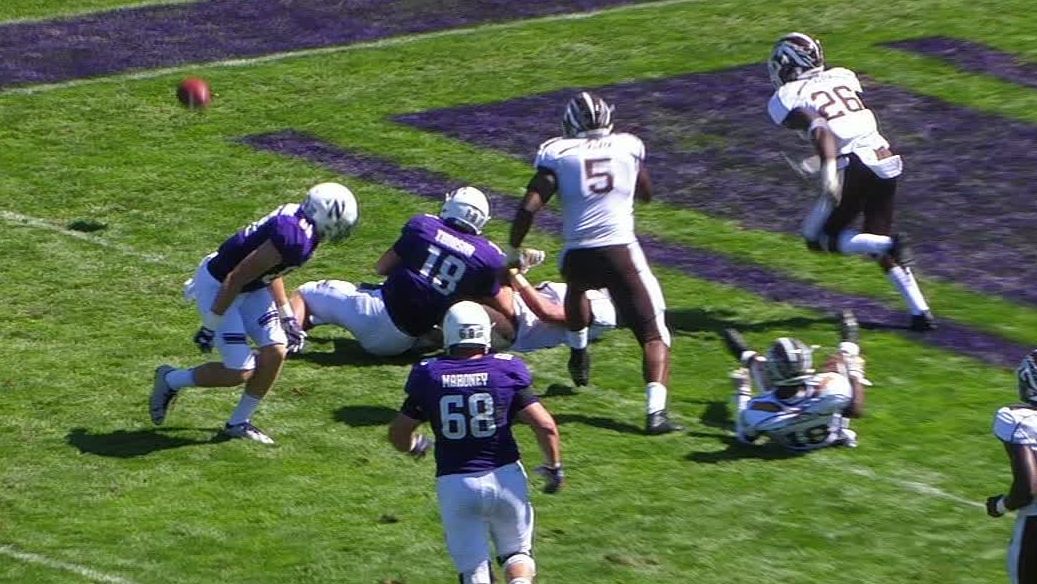 Northwestern QB fumbles at worst possible time - ESPN Video