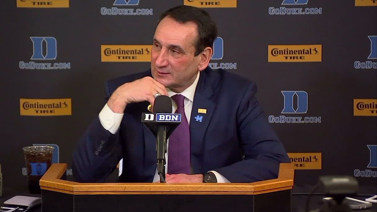 Coach K 'felt like crying' during introductions - ESPN Video