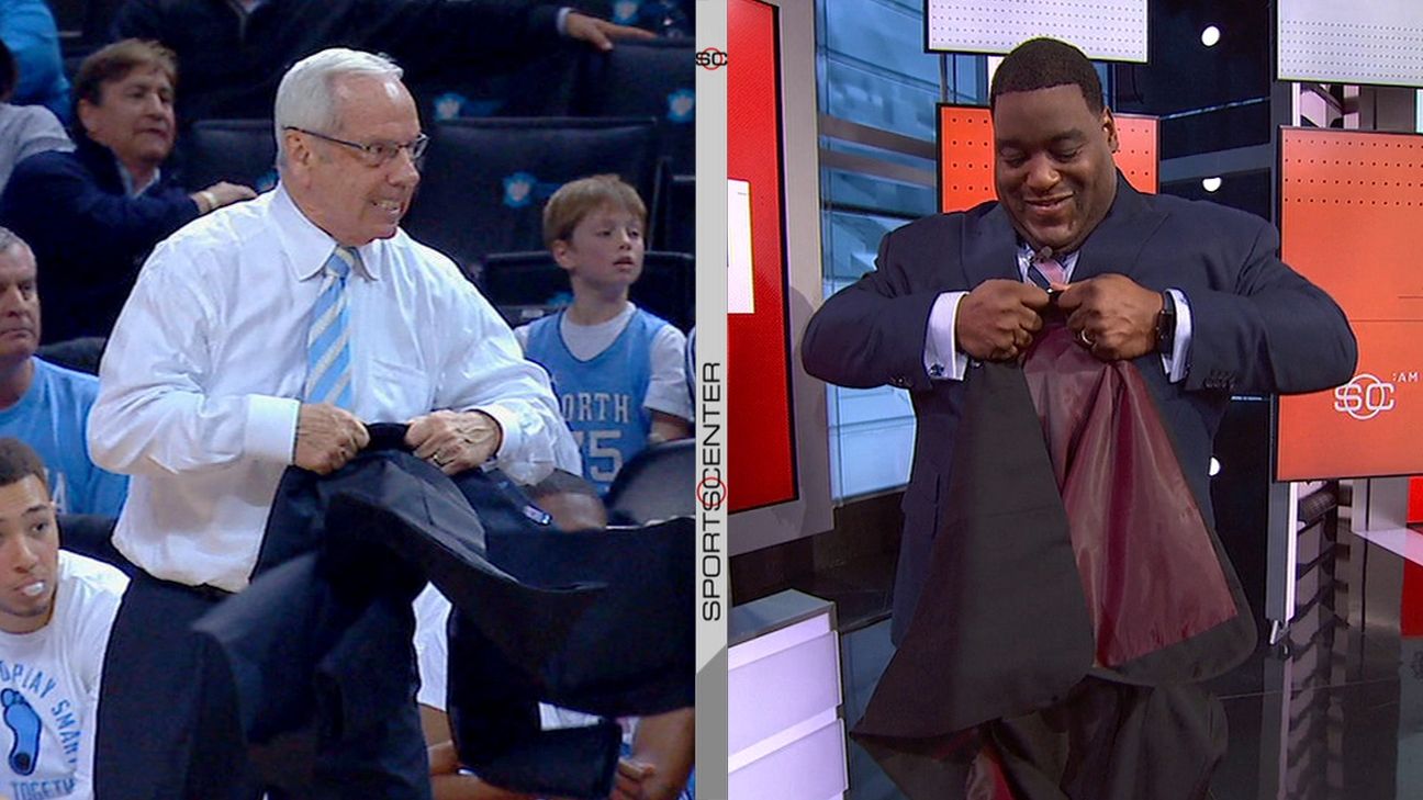 Woody shows Williams how to properly rip a jacket - ESPN Video