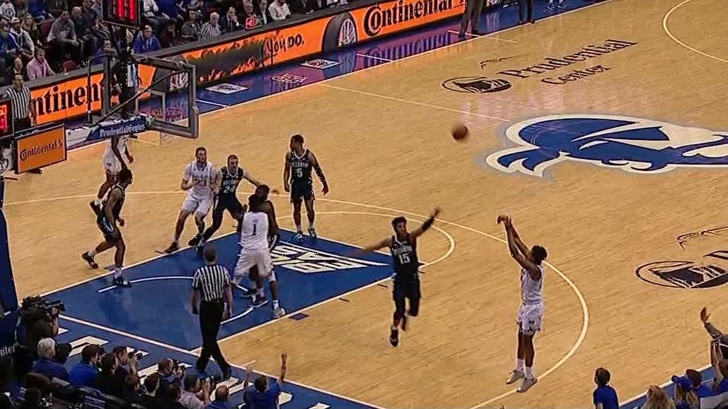 Rhoden gets lucky roll on corner 3-pointer - ESPN Video