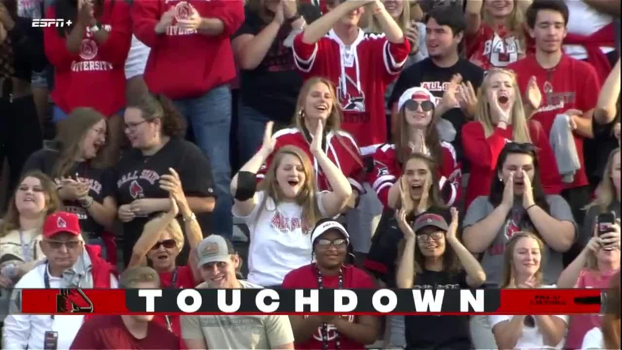 Drew Plitt with 49-yard touchdown Pass to Justin Hall vs. Western ...