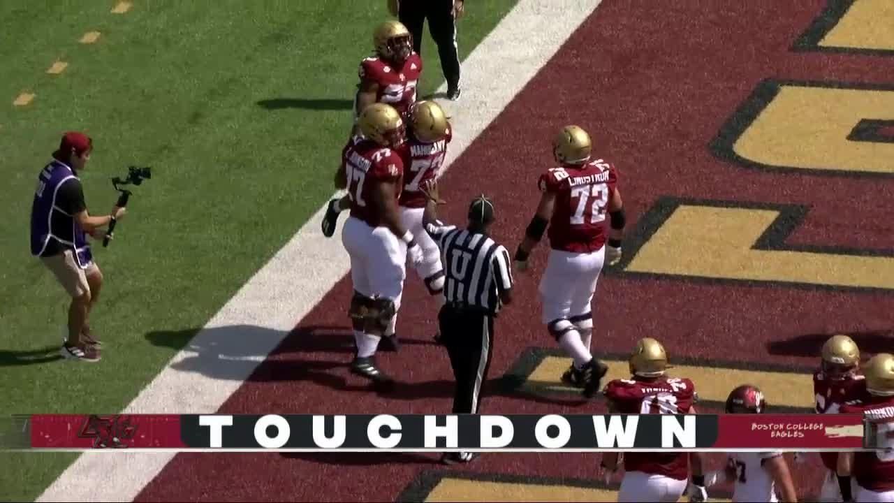 Travis Levy scores 3-yard Rushing TD vs. Colgate Raiders - ESPN Video