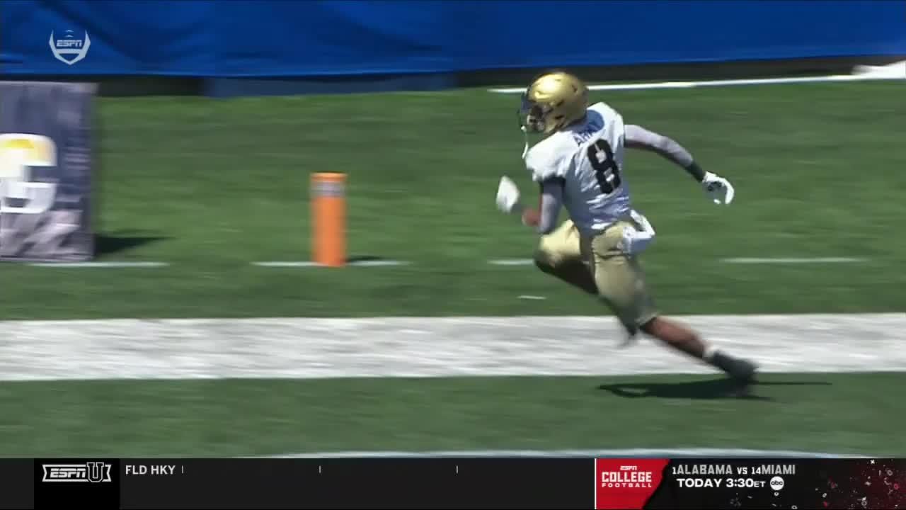Braheam Murphy makes the grab for 32-yard receiving touchdown - ESPN Video