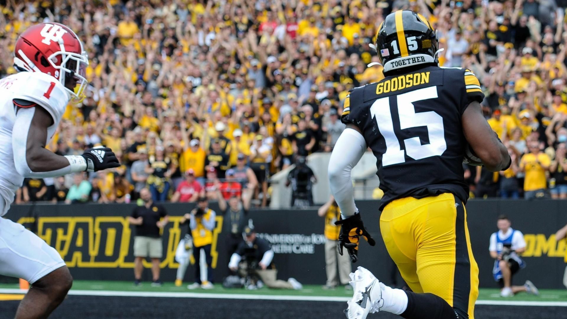 Tyler Goodson takes off down the sideline for 56-yard Iowa TD - ESPN Video