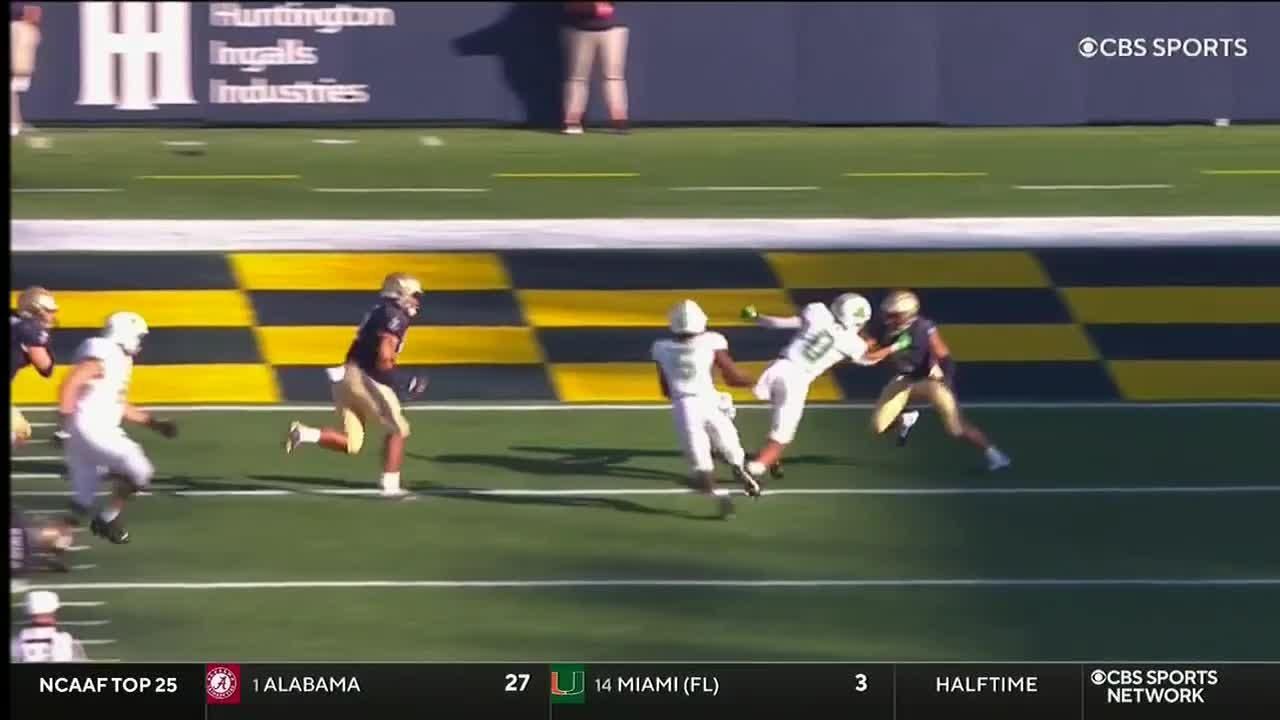 Sheldon Evans scores 9-yard TD vs. Navy - ESPN Video