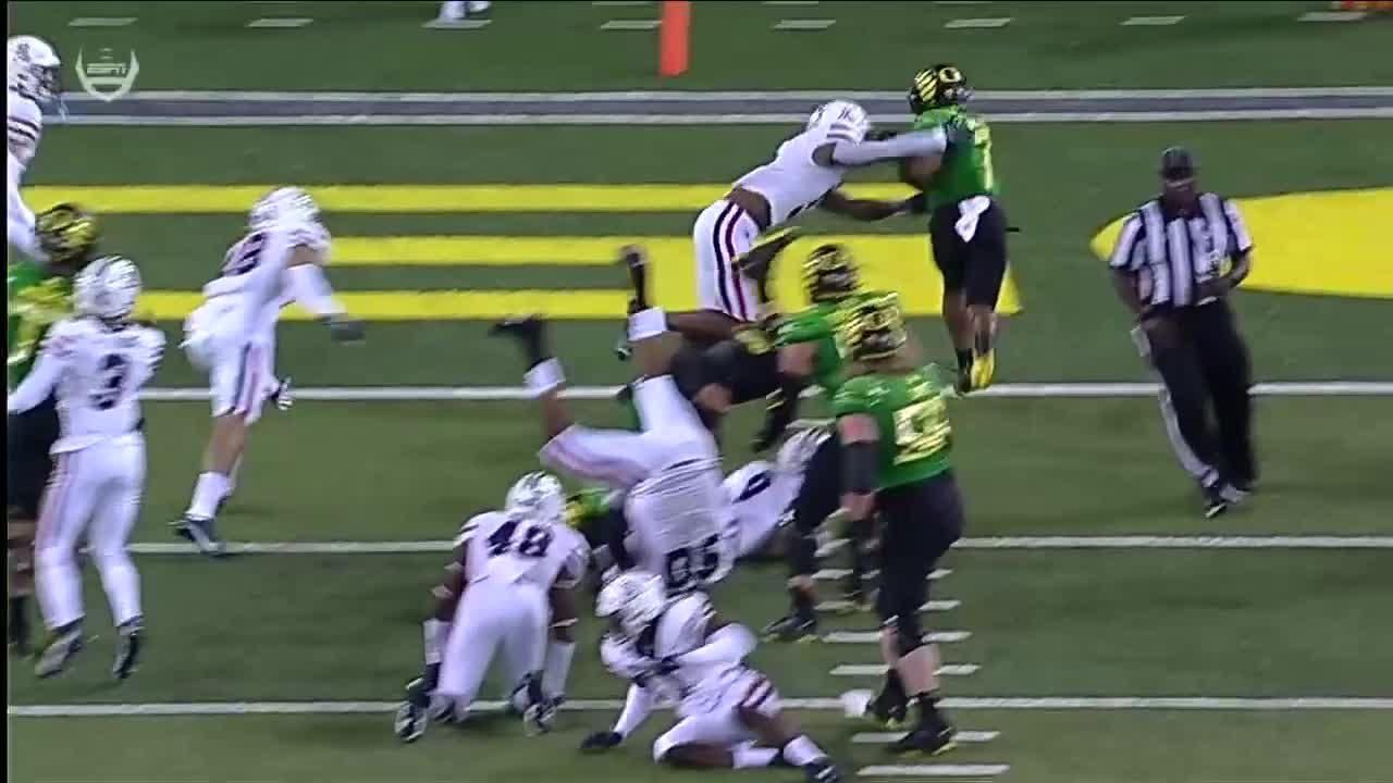 CJ Verdell scores 11-yard rushing TD vs. Arizona - ESPN Video