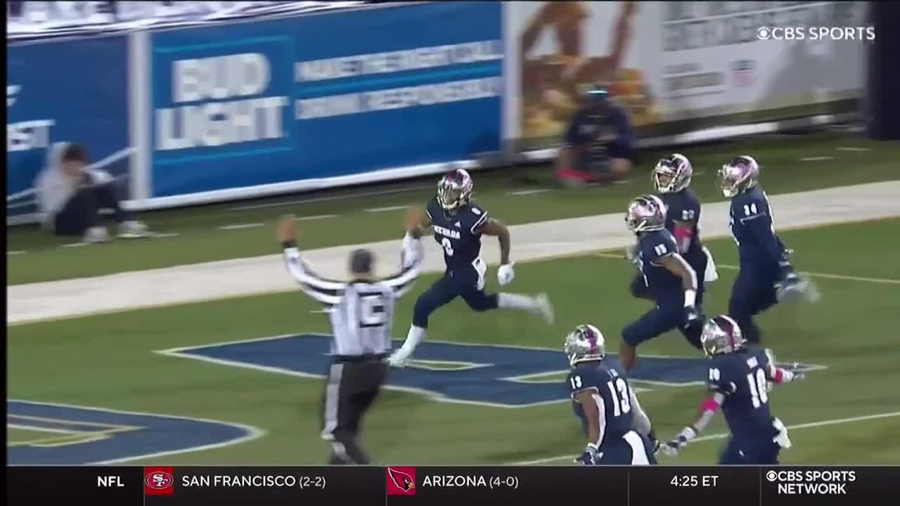 Robins strips the ball and runs it in for Nevada's seventh TD - ESPN Video