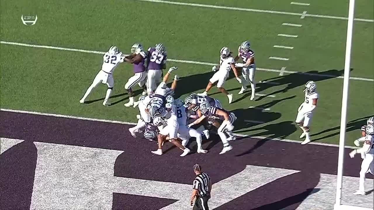 Deuce Vaughn leaps over the pile for Kansas State TD - ESPN Video