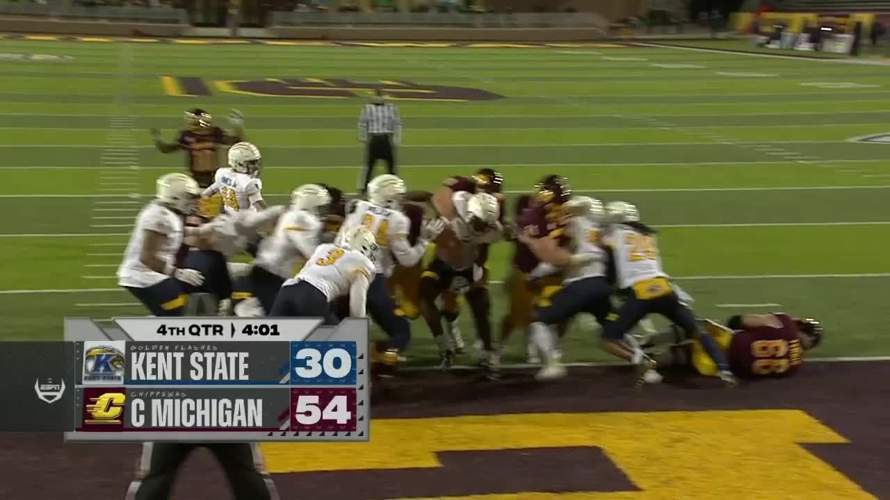 Lew Nichols scores 1-yard rushing touchdown vs. Kent State - ESPN Video