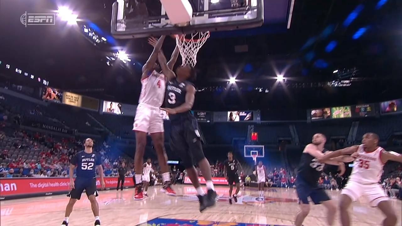 Taze Moore flies in for the put-back poster dunk - ESPN Video