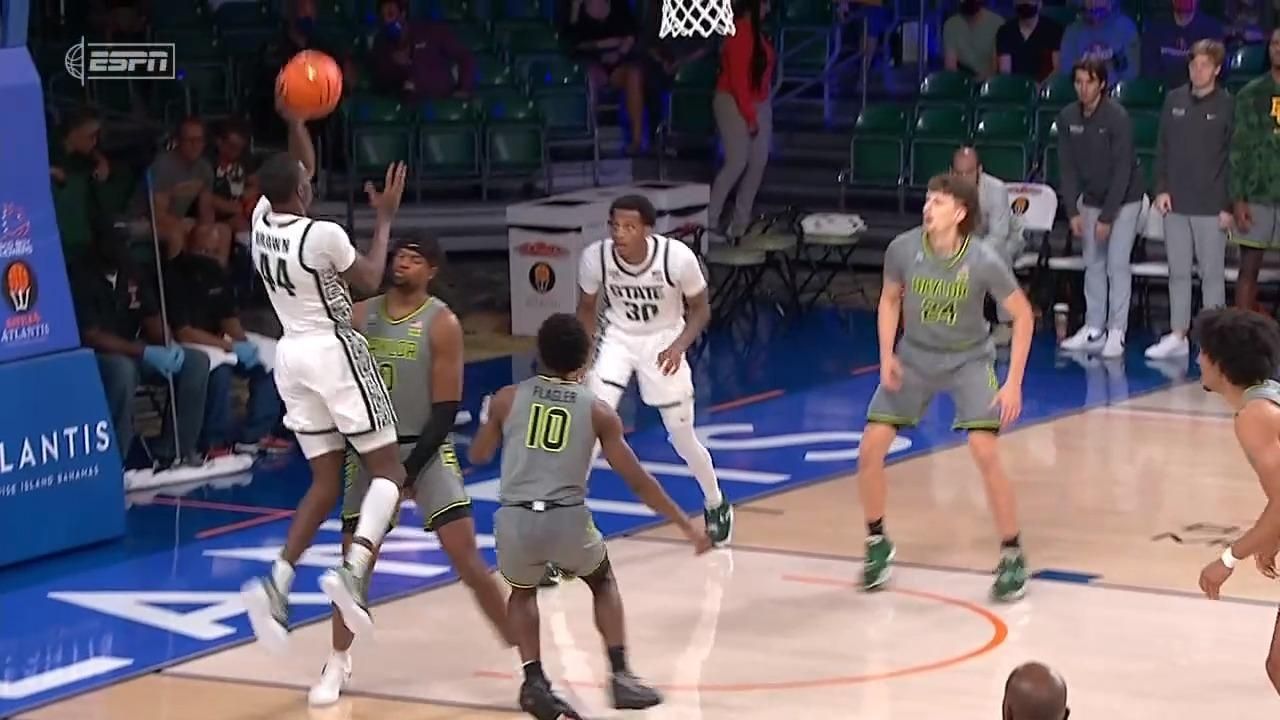 MSU's Gabe Brown drives baseline for and-1 - ESPN Video