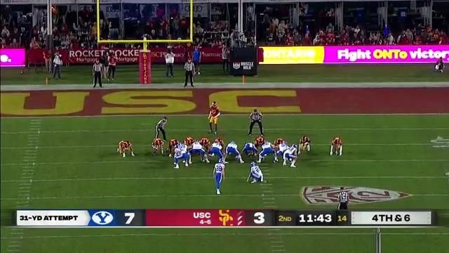 BYU scores TD after USC's FG penalty - ESPN Video