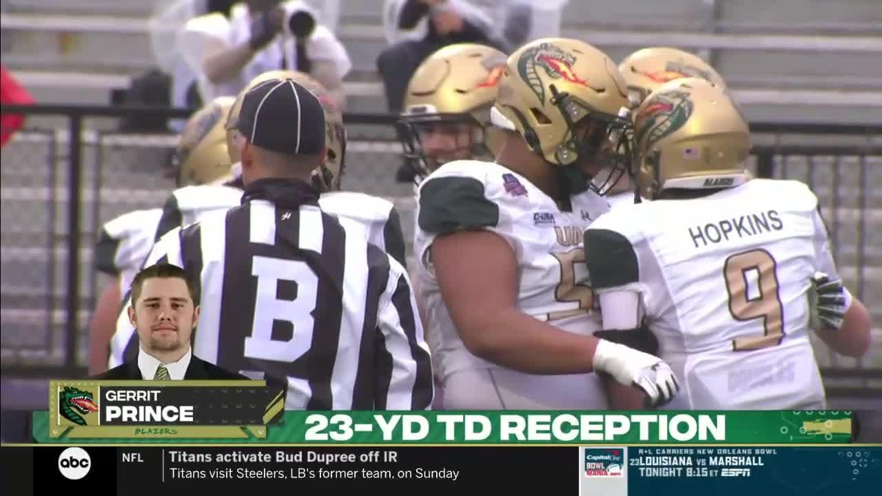 Gerrit Prince hauls it in for a 23-yard UAB TD - ESPN Video