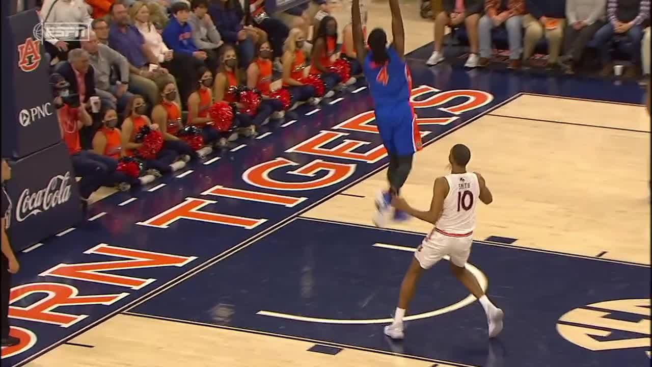 Anthony Duruji gets up for the dunk in the first half - ESPN Video