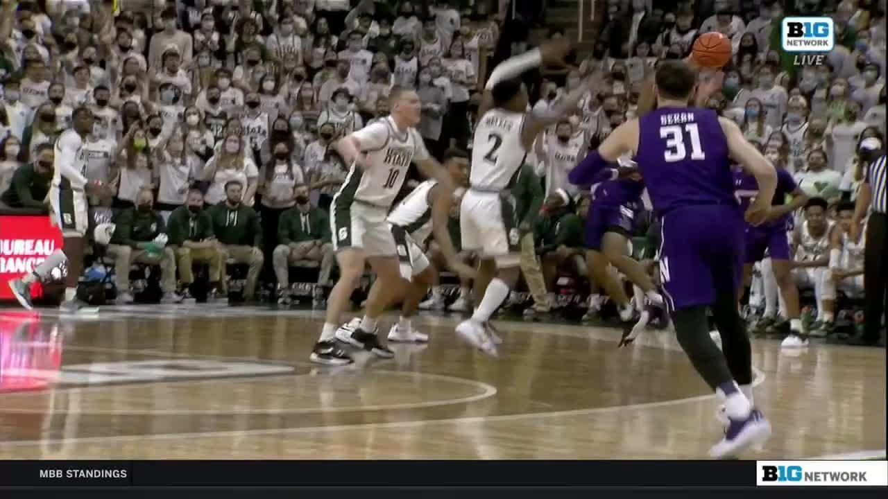 Robbie Beran drains a deep 3-pointer for Northwestern - ESPN Video