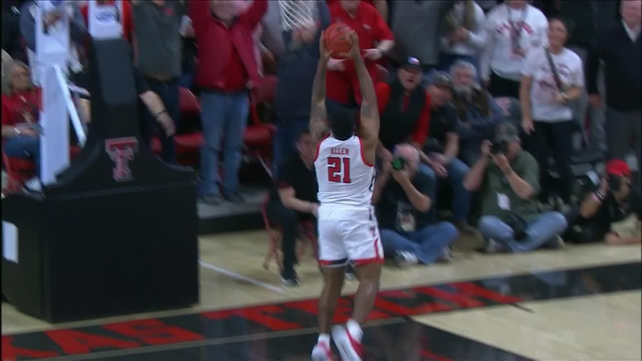 KJ Allen steals and slams for Texas Tech - ESPN Video
