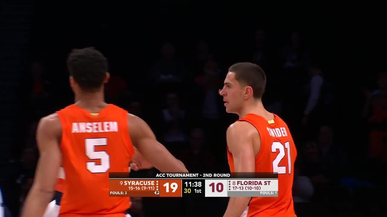 Cole Swider splashes a 3 to force a Florida State timeout - ESPN Video