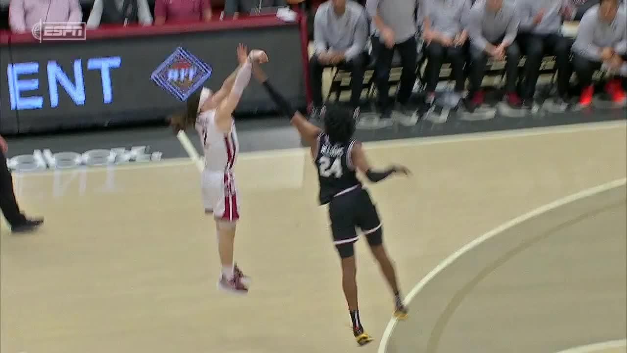 Tyrell Roberts drains a long 3 from downtown - ESPN Video