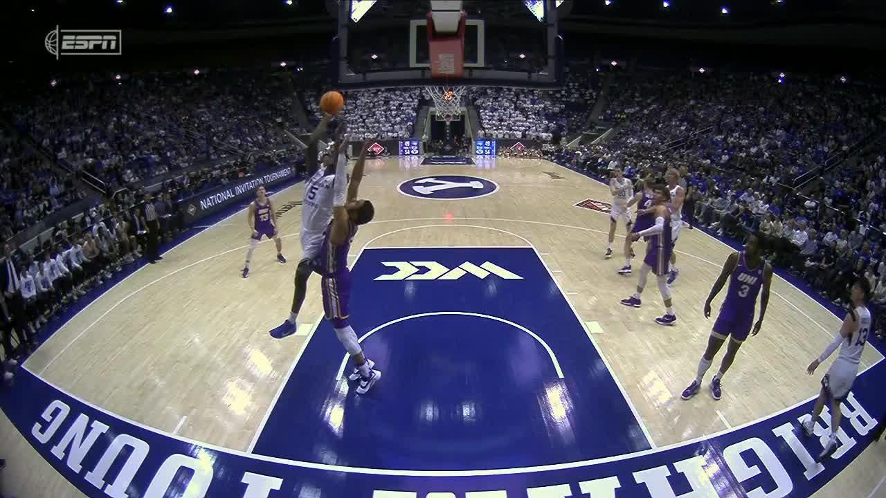 Gideon George somehow drains the and-1 for BYU - ESPN Video