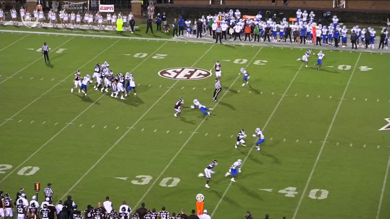 Quindell Johnson comes away with the INT for Memphis - ESPN Video