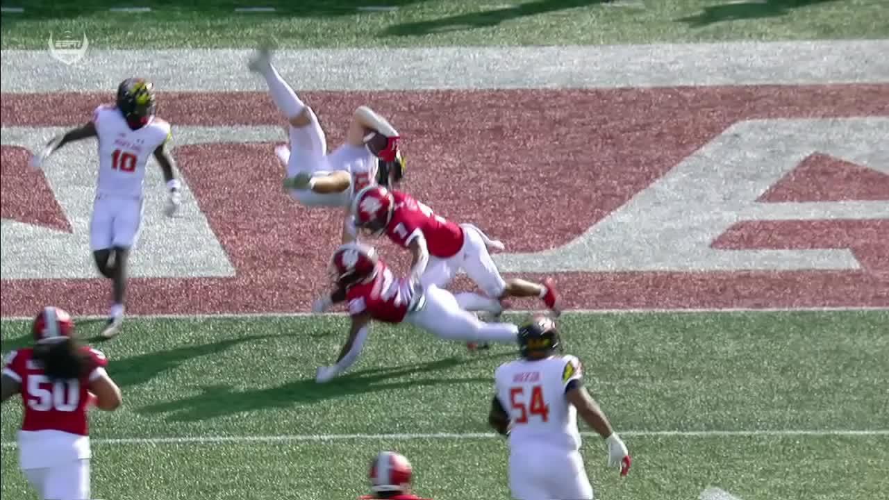 CJ Dippre tumbles into the end zone for Maryland's 2nd TD - ESPN Video
