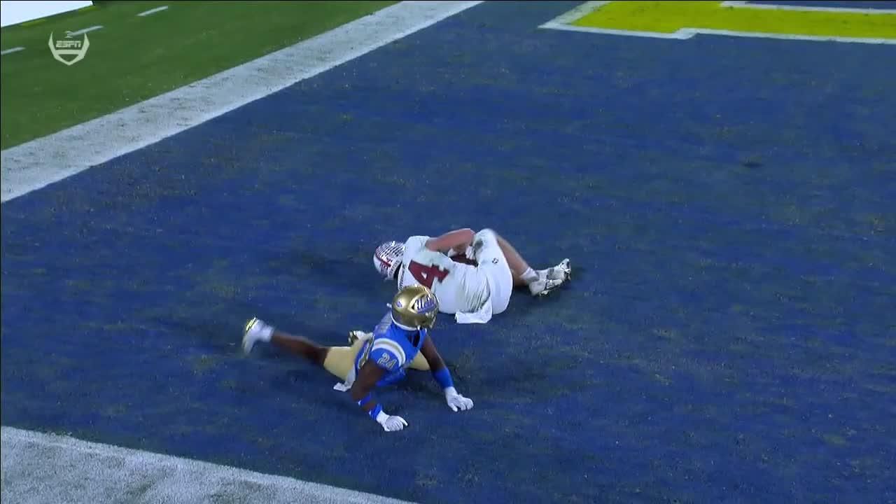 Ben Yurosek makes the leaping TD grab for Stanford's 1st TD - ESPN Video