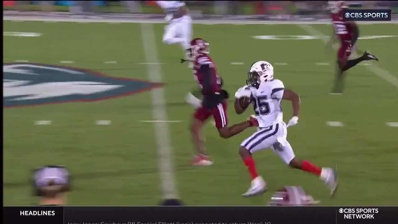 Devontae Houston breaks off 75-yard TD run for UConn - ESPN Video