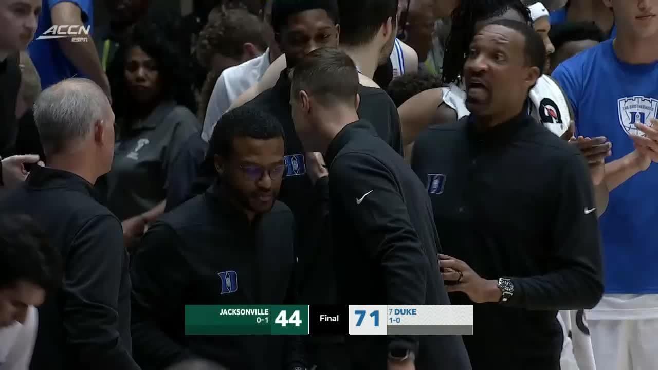 Duke wins comfortably in first game under Jon Scheyer - ESPN Video