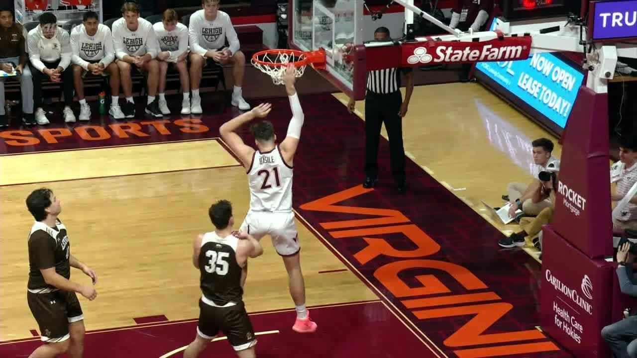 Grant Basile throws down powerful dunk vs. Lehigh Mountain Hawks - ESPN ...
