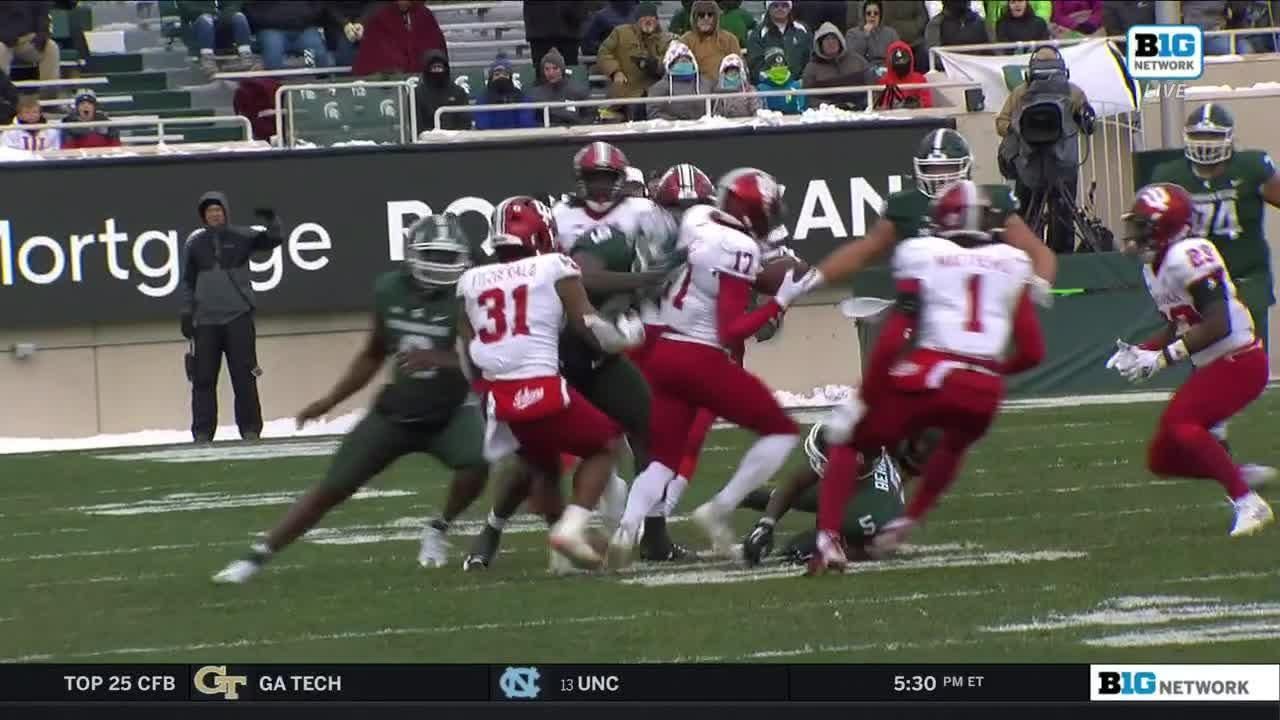 Indiana gets bizarre interception off multiple deflections - ESPN Video
