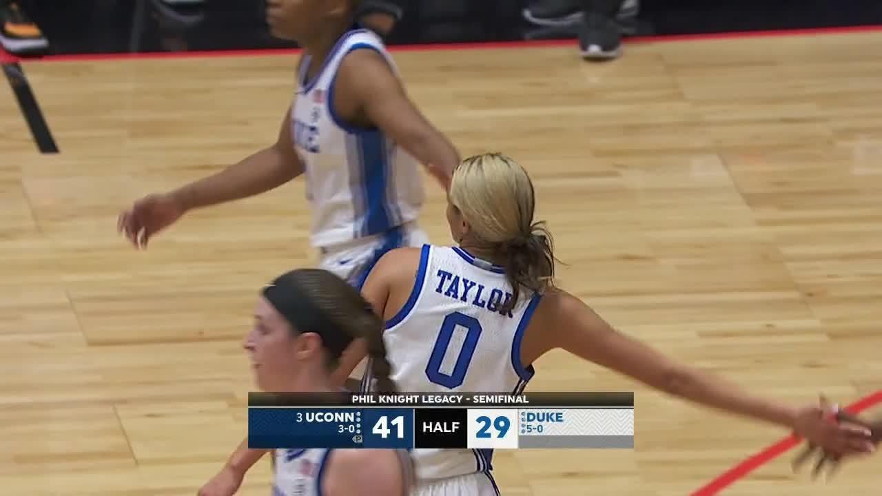 Duke's Celeste Taylor beats halftime buzzer - ESPN Video
