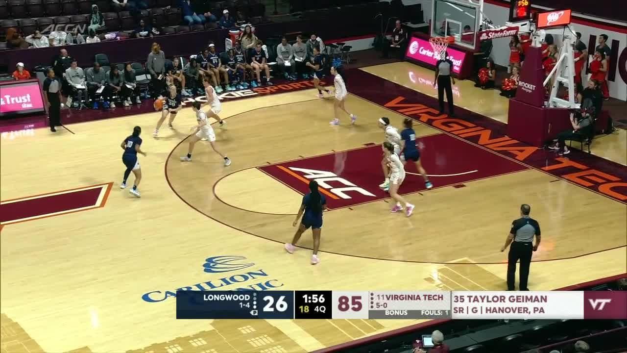 Taylor Geiman hits the triple vs. Longwood Lancers - ESPN Video