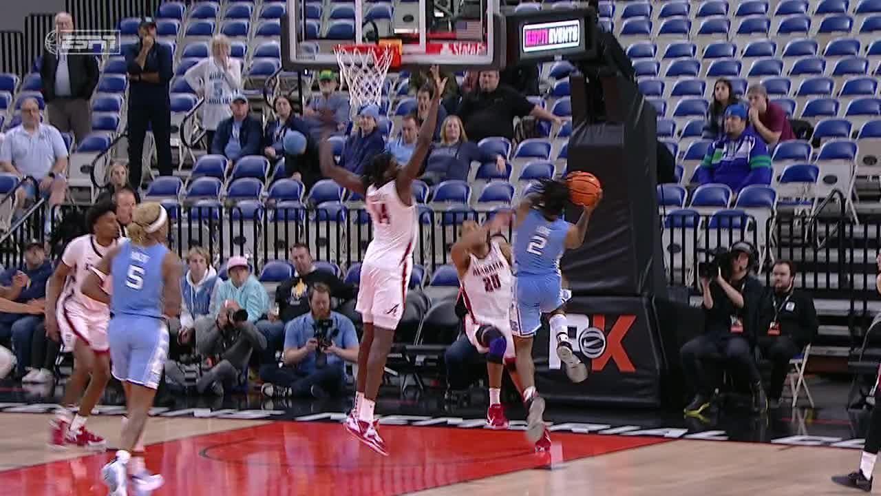 Caleb Love gets the basket plus the foul - ESPN Video