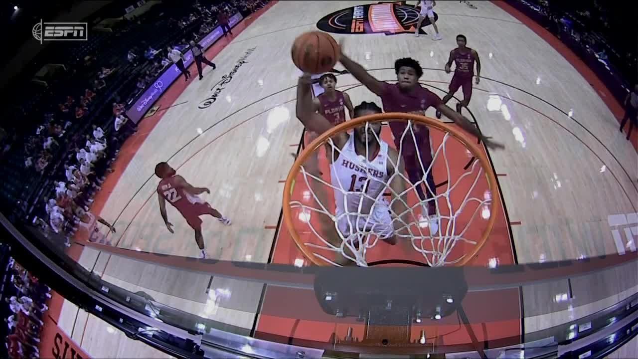 Nebraska's Derrick Walker elevates for big jam - ESPN Video