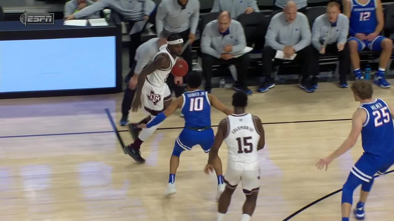 Marcus Shaver Jr. makes a great defensive play for the steal - ESPN Video