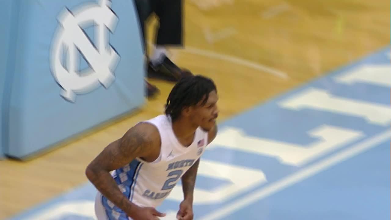 This slam dunk from Caleb Love was too nice - ESPN Video