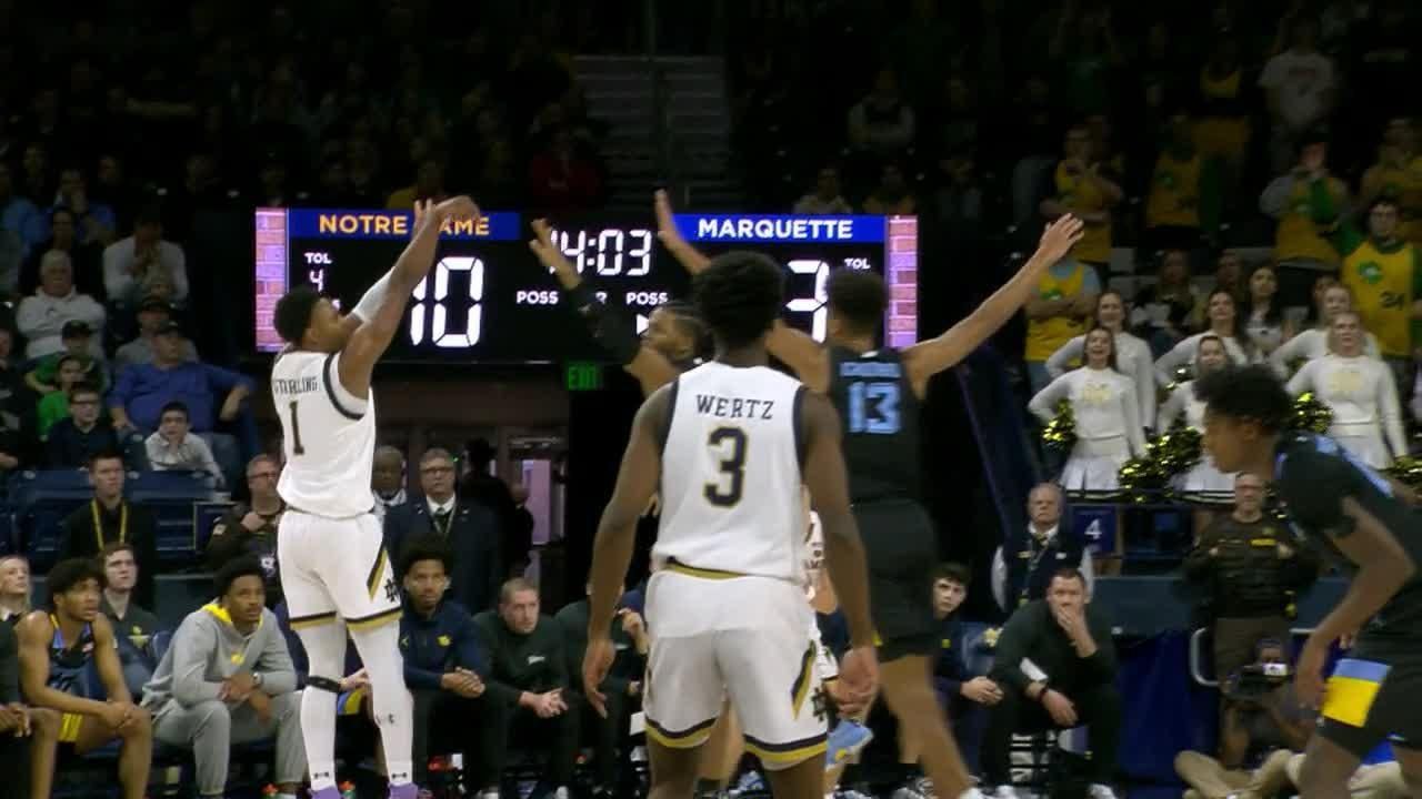 J.J. Starling knocks down the triple - ESPN Video