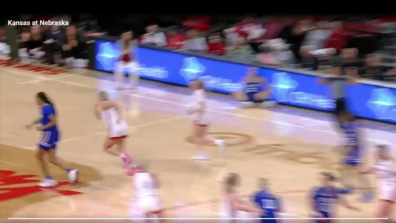 Alexis Markowski hits the triple vs. Kansas Jayhawks - ESPN Video