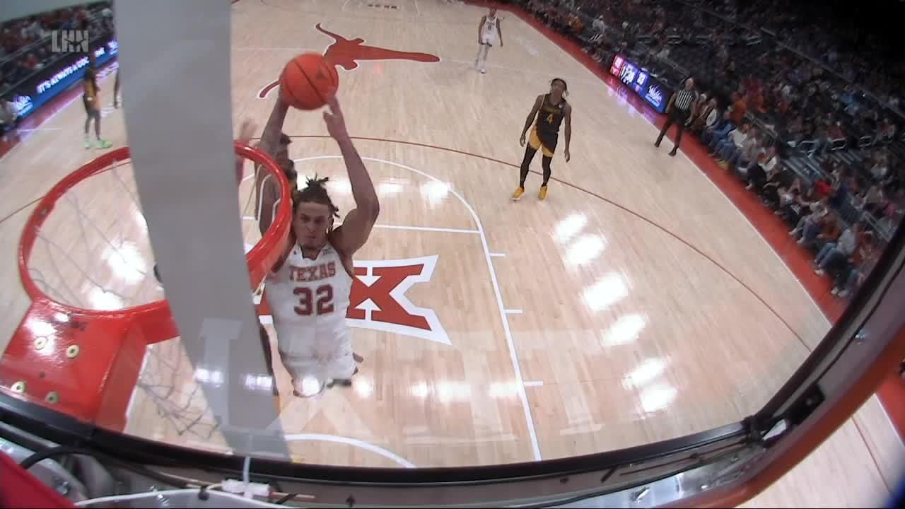 Christian Bishop throws down powerful slam vs. Texas A&M Commerce Lions ...