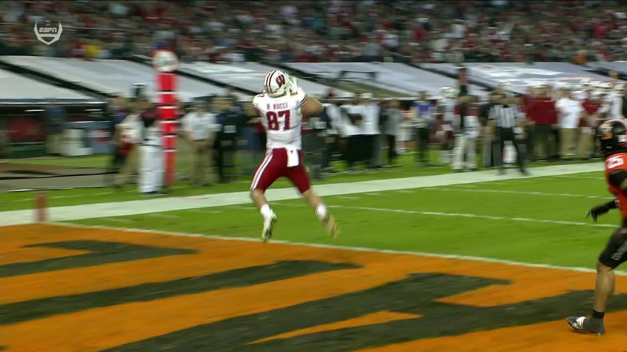 Hayden Rucci left wide-open for a Wisconsin TD - ESPN Video