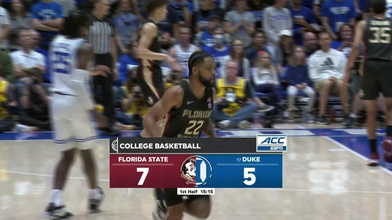 Darin Green Jr. with a deep three for FSU - ESPN Video