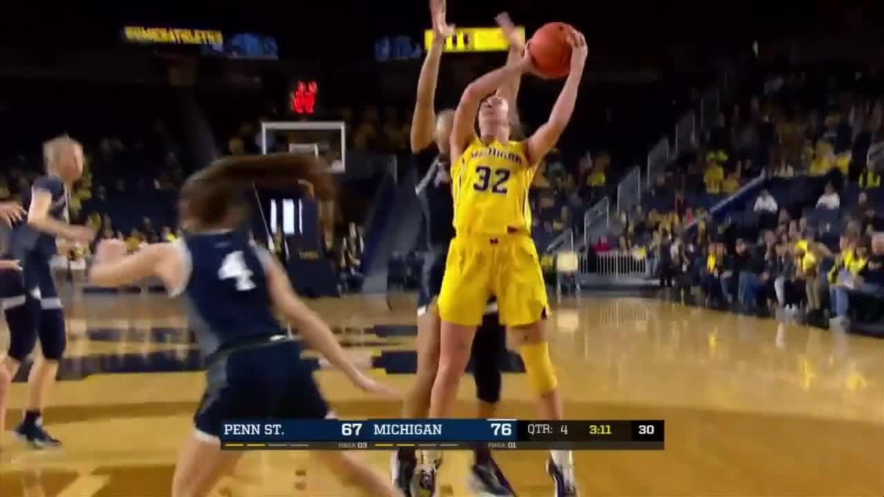 Michigan's Leigha Brown with a nice and-1 finish - ESPN Video